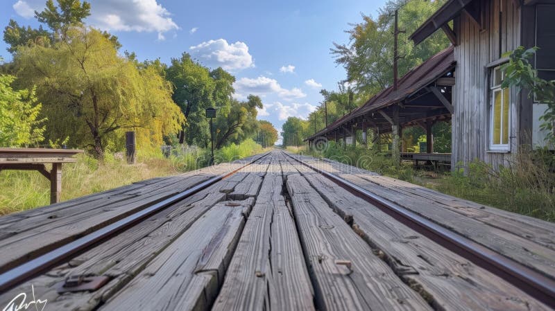 A Charming Wooden Platform Welcomes Passengers To the Rural Train Stop ...