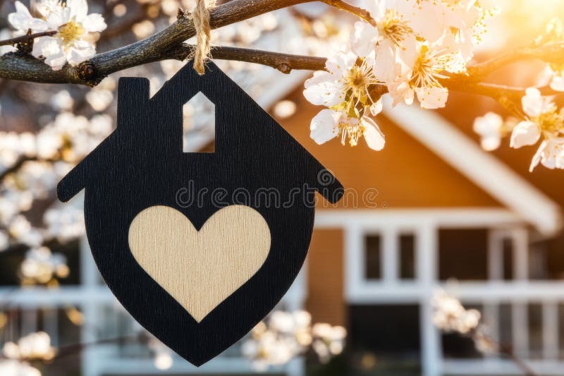 A Charming Wooden Structure with a Heart-shaped Void, Surrounded by ...