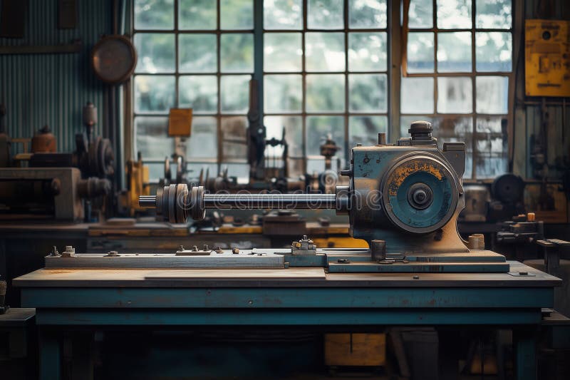 Vintage Workshop with an Old-fashioned Machine and Rustic Tools ...