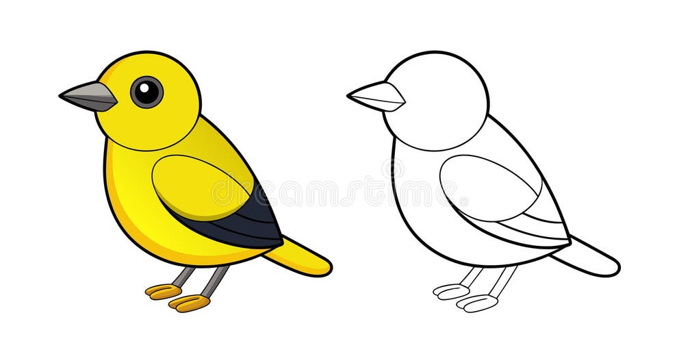 Charming Yellow-breasted Chat Bird Artwork Stock Illustration ...