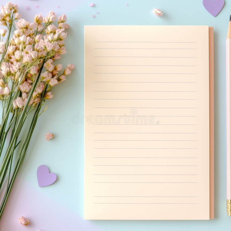 Charming Yellow Writing Template with Pastel Accents for Notes or ...