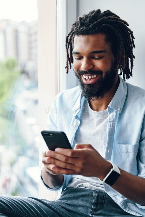 Charming young African man stock photo. Image of people - 186957666