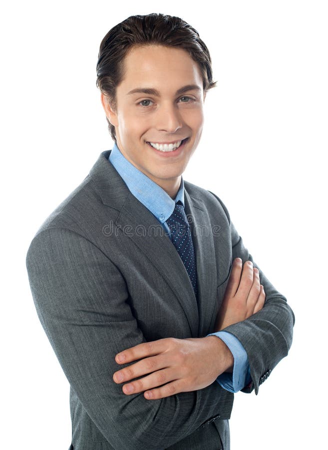 Charming Young Businessman Posing in Style Stock Photo - Image of ...