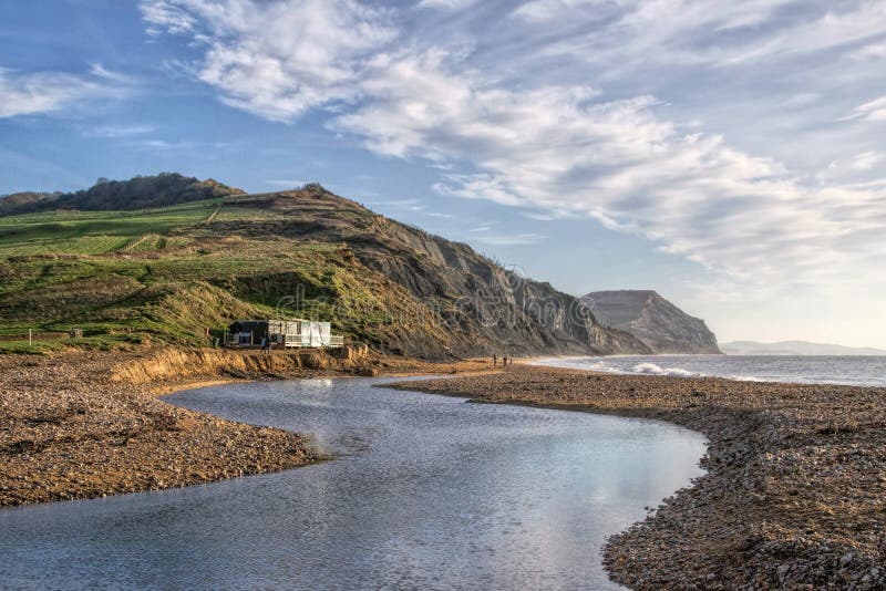 River Char at Charmouth stock image. Image of calm, winter - 138458575