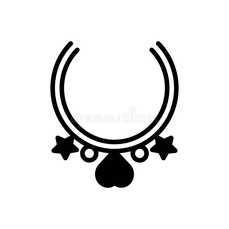 Black Solid Icon for Charms, Beauty and Glamour Stock Illustration ...