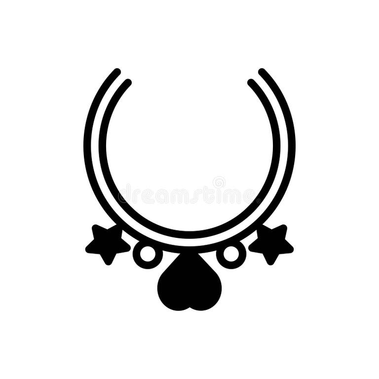 Black Solid Icon for Charms, Beauty and Glamour Stock Illustration ...