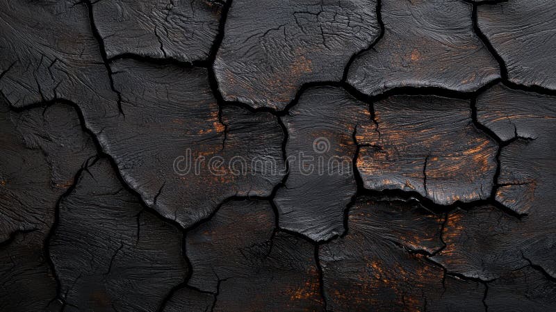Charred and Cracked Wood Texture Stock Illustration - Illustration of ...