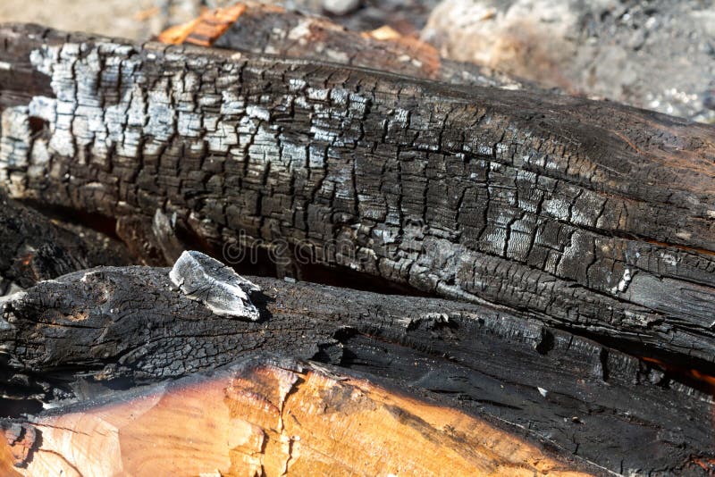 Charred fire in the fire stock image. Image of glow - 100626667