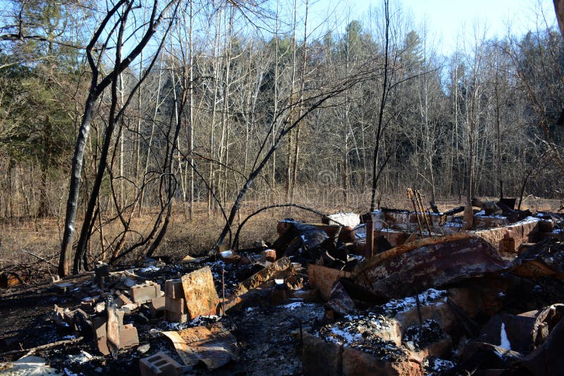 Charred remains stock photo. Image of burnt, detail, outside - 64604496