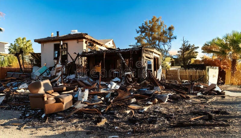 Charred Remains: the Destruction Caused by a House Fire Stock ...