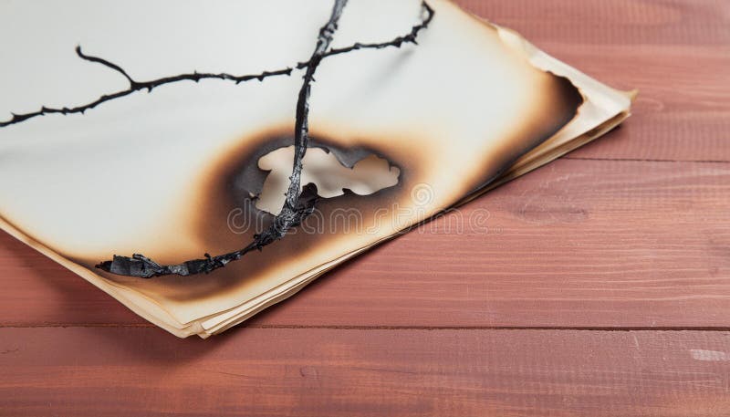 Charred Structure in a Document Stock Illustration - Illustration of ...