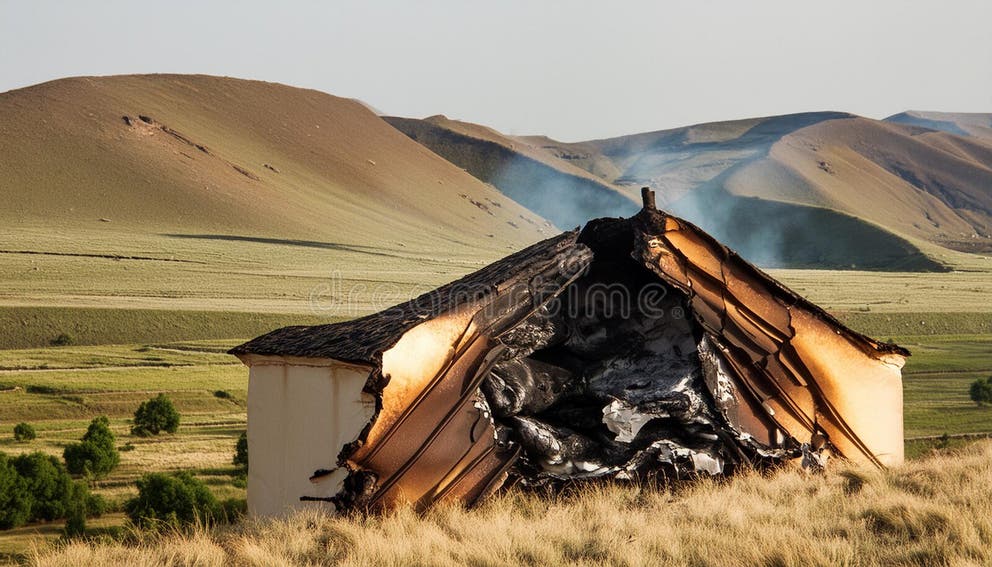 Charred Structure in a Document Stock Illustration - Illustration of ...