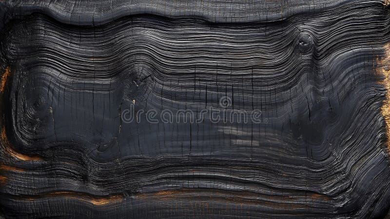 Charred Wood with Distinct Grain Patterns Creates a Striking Texture ...
