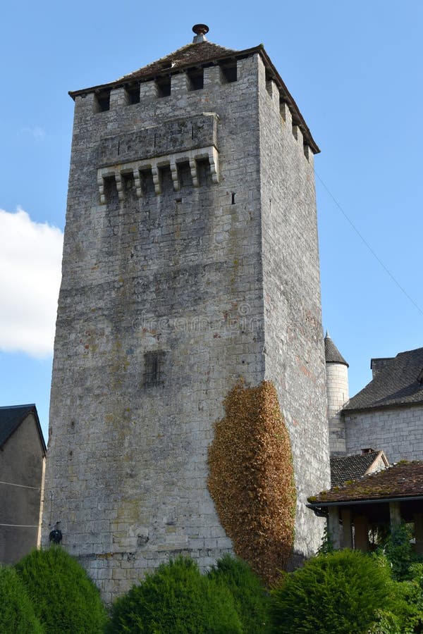 The Tournemire Tower Known As “Square Tower” in Martel in the Lot Stock ...