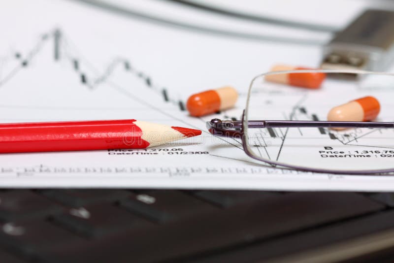 Chart stock image. Image of line, glasses, investment - 8172393