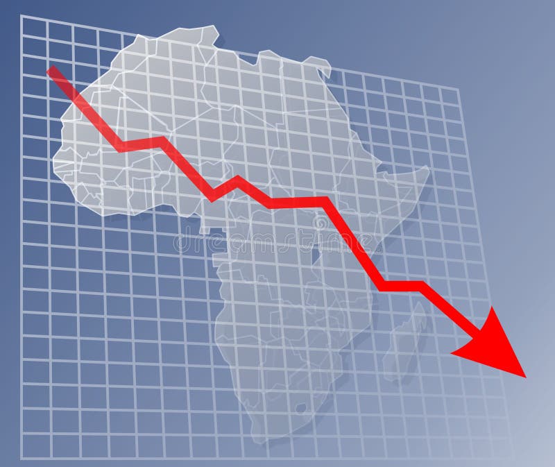 Chart Africa up stock illustration. Illustration of concept - 91302