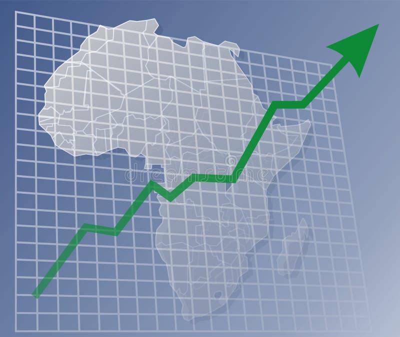 Chart Africa up stock illustration. Illustration of concept - 91302