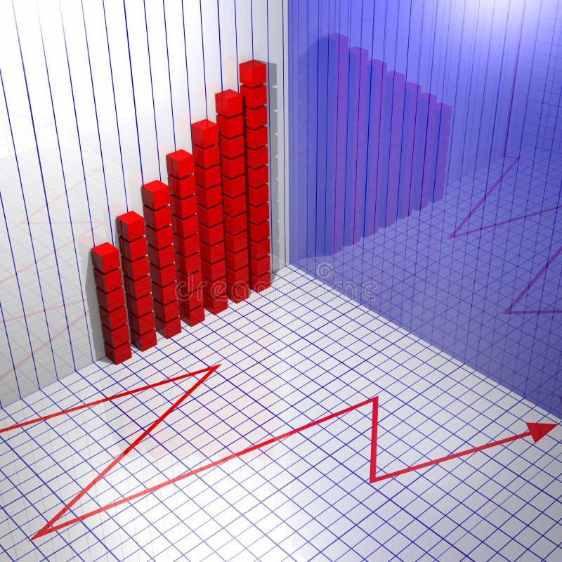 Chart and arrow stock illustration. Illustration of earnings - 24435031