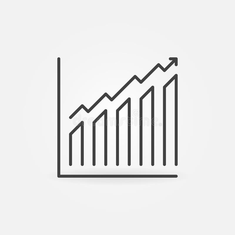 Chart with Arrow Outline Vector Concept Icon Stock Vector ...