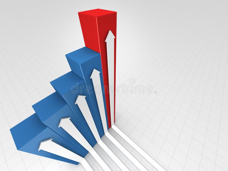 Chart with Arrows stock illustration. Illustration of measure - 23753576