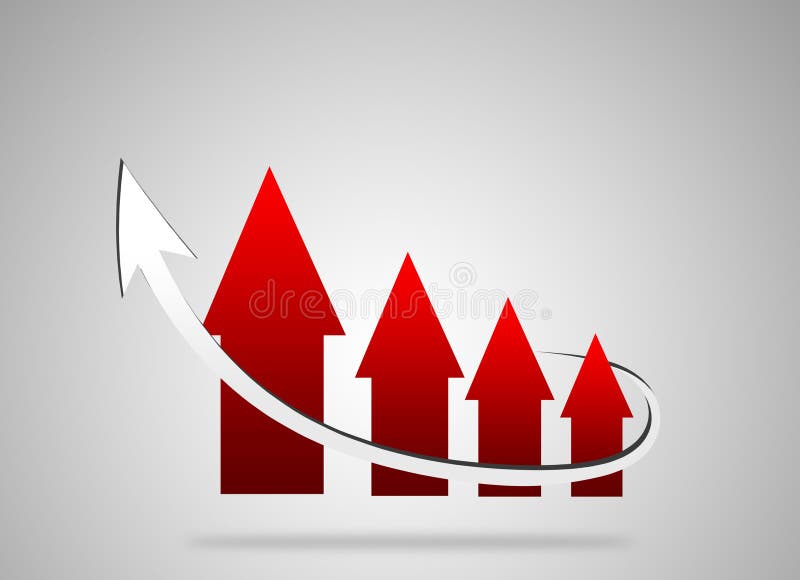 Chart of arrows stock illustration. Illustration of concept - 48945453