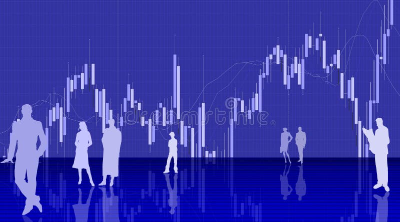Chart Background with People Stock Illustration - Illustration of ...