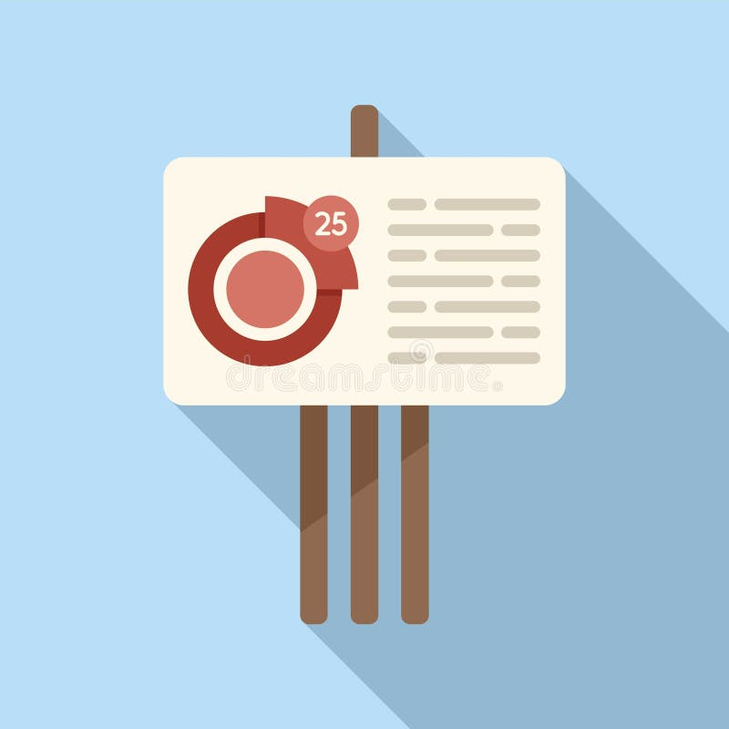 Chart Banner Icon Flat Vector. Market Target Stock Illustration ...