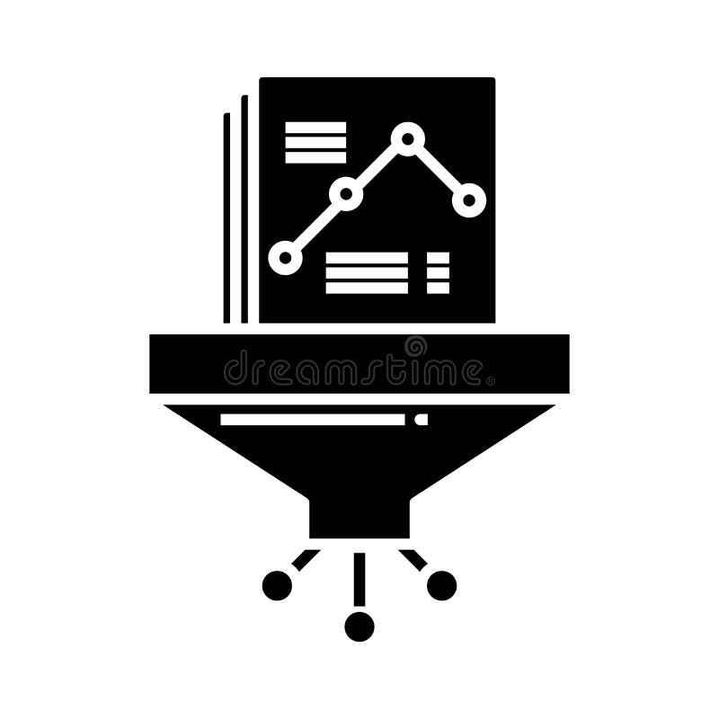 Chart Box Black Icon, Concept Illustration, Vector Flat Symbol, Glyph ...