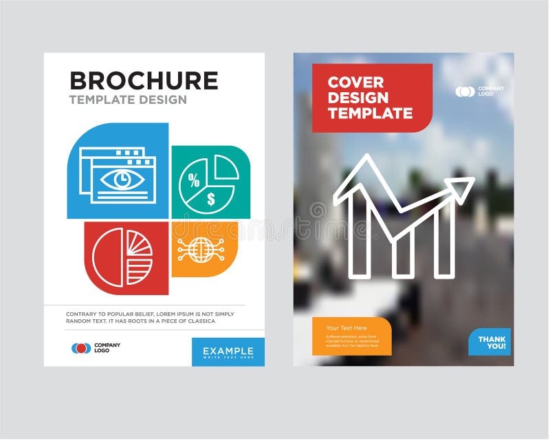 Chart Brochure Flyer Design Template Stock Illustration - Illustration ...