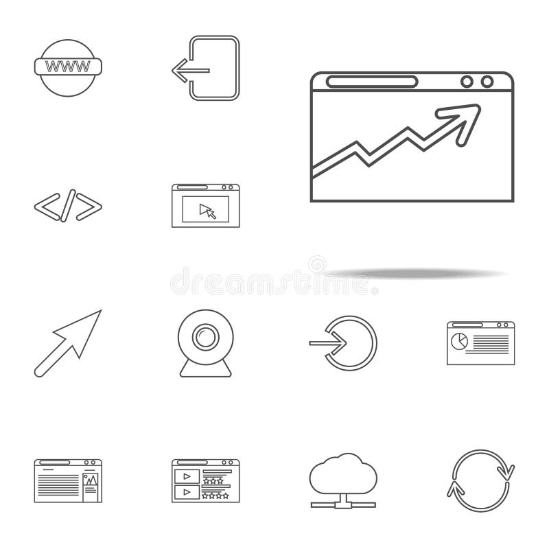 Chart in Browser Icon. Web Icons Universal Set for Web and Mobile Stock ...