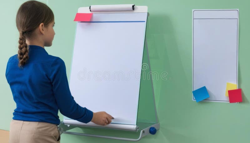 Chart Business Work Flipchart Man Orange People Flip Presentation ...