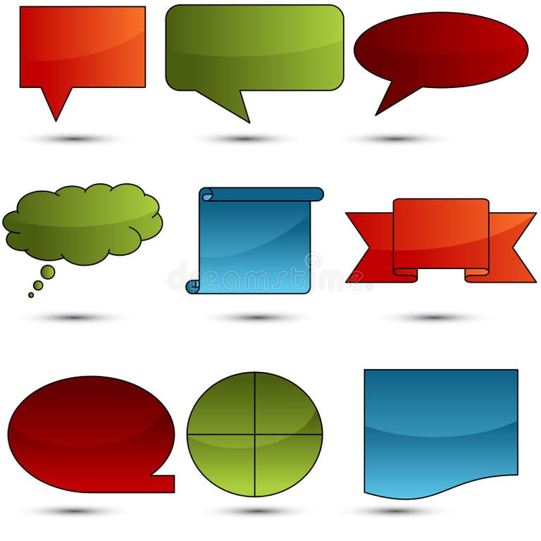 Callouts Red White Stock Illustrations – 25 Callouts Red White Stock ...