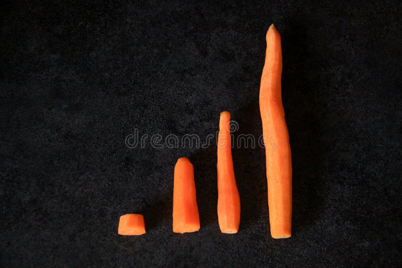 Chart with carrots stock image. Image of orange, diagram - 157743695