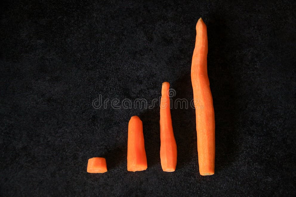 Chart with carrots stock image. Image of orange, diagram - 157743695