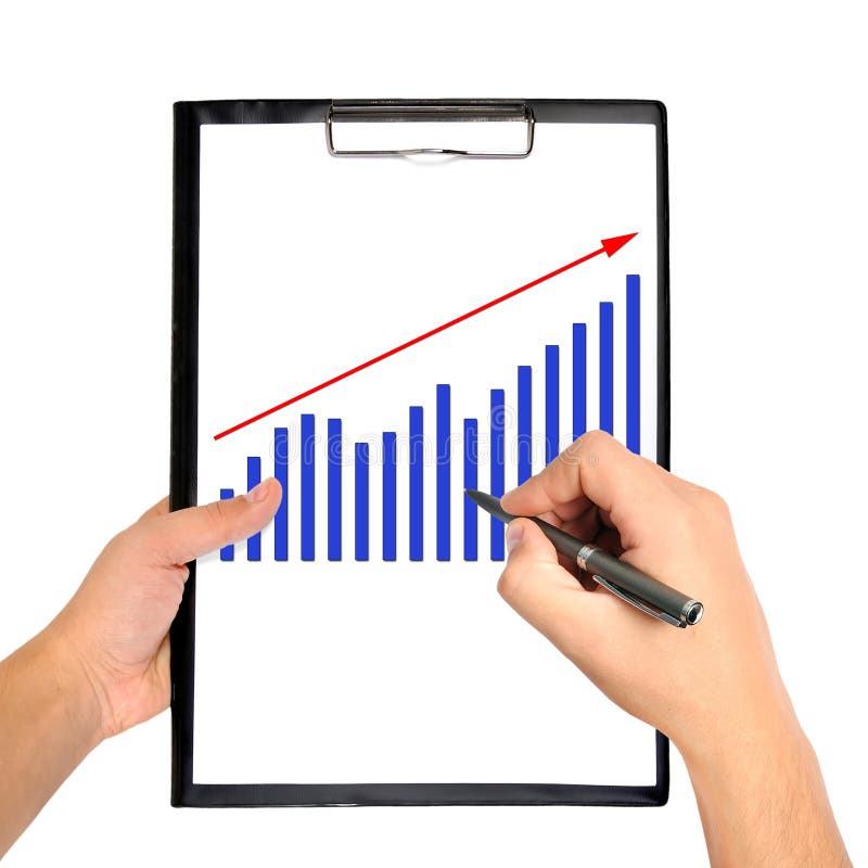 Chart on clipboard stock image. Image of data, forecasting - 30383181