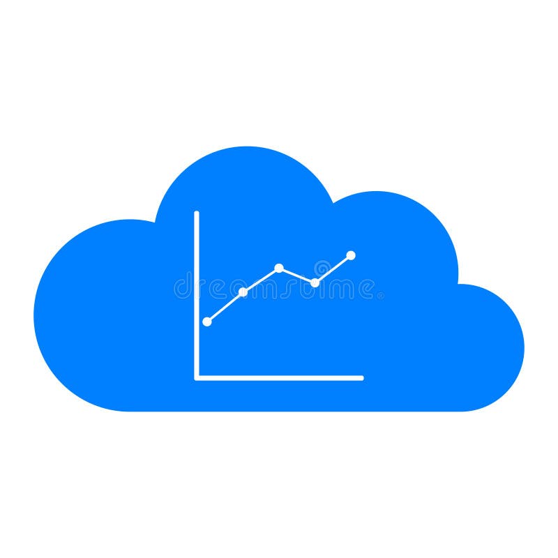 Chart and cloud stock vector. Illustration of chart - 219756514