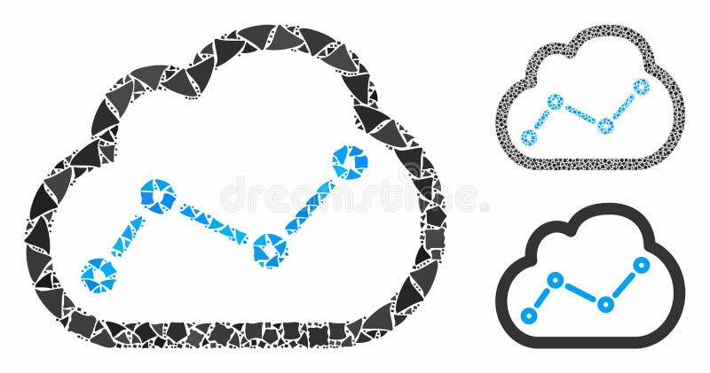 Chart Cloud Mosaic Icon of Humpy Elements Stock Illustration ...