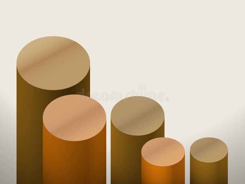 Chart Columns Brown White Background Stock Vector - Illustration of ...