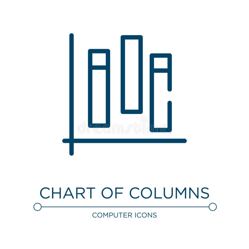Chart of Columns Icon. Linear Vector Illustration from Computer and ...