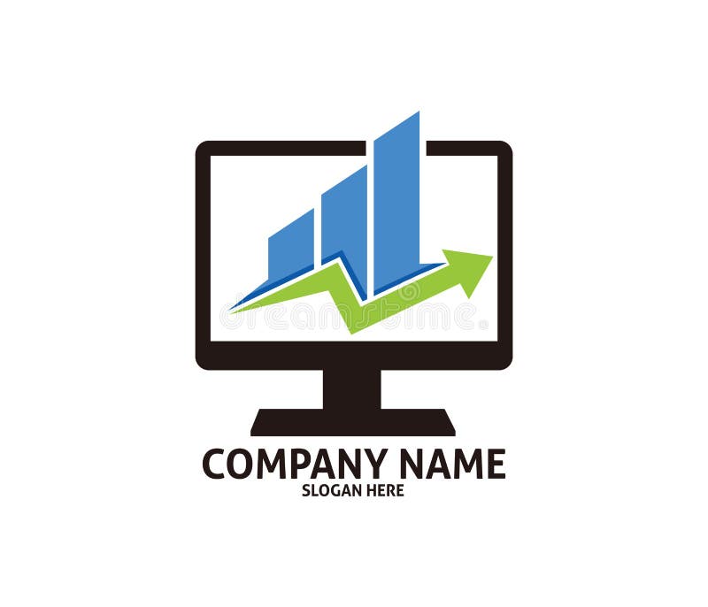 Computer Service Technology Vector Logo Design Stock Illustration ...