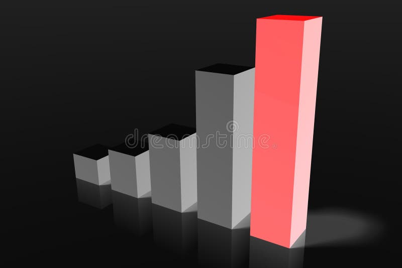 Growth Chart - 3D Illustration Stock Illustration - Illustration of ...