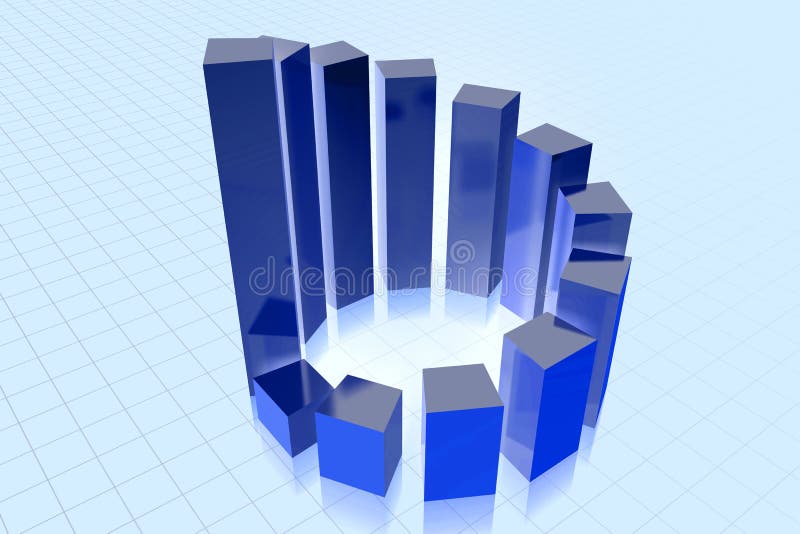 Round Growth Chart - 3D Illustration Stock Illustration - Illustration ...