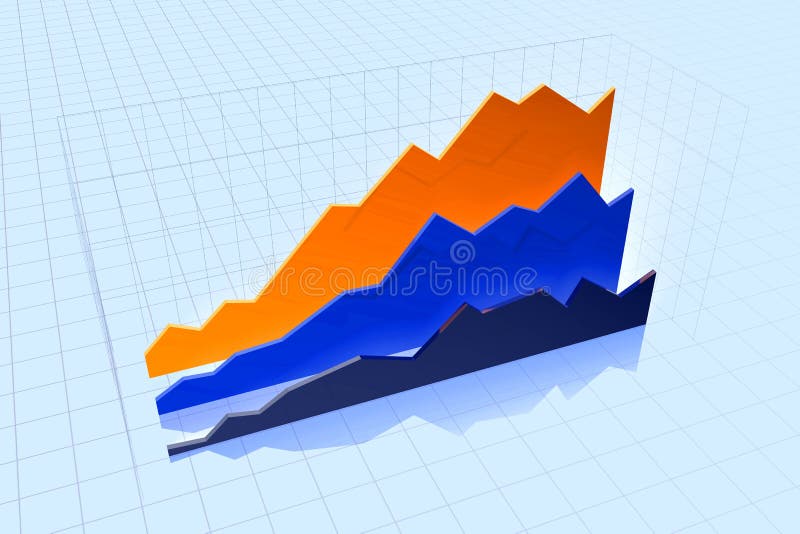 Geometrical Charts - 3D Illustration Stock Illustration - Illustration ...