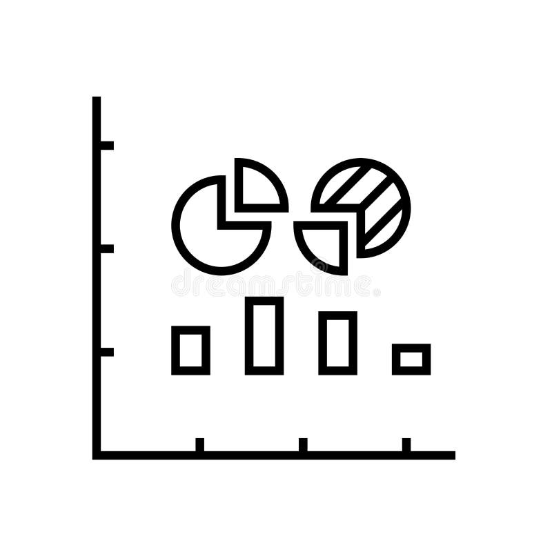 Chart Data Line Icon, Concept Sign, Outline Vector Illustration, Linear ...