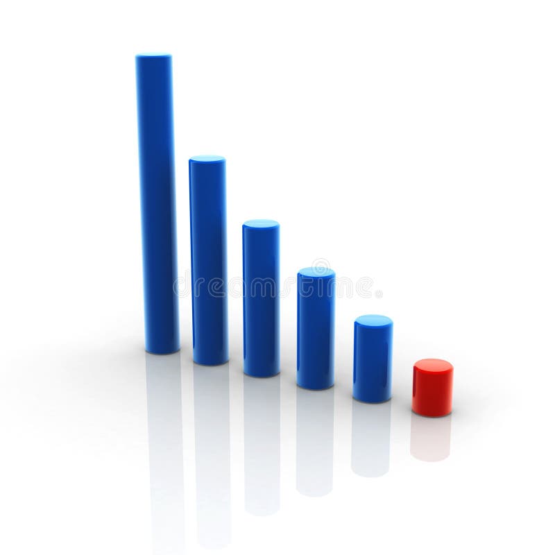 Decrease Business Chart stock illustration. Illustration of symbol - 24540099