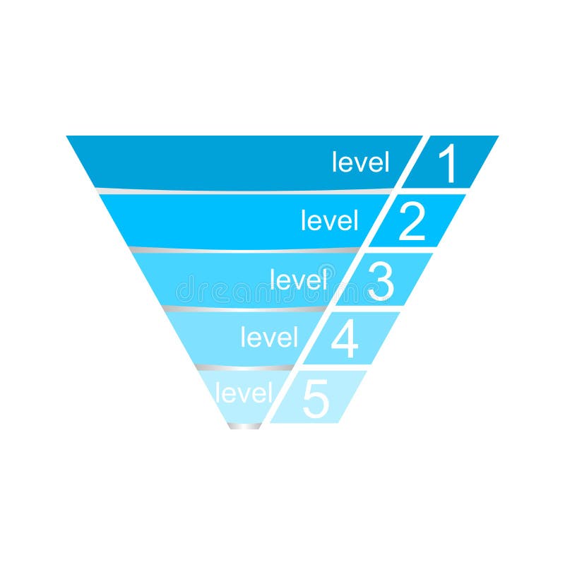 Chart Design for Business Presentations with Five Levels. Stock Vector ...