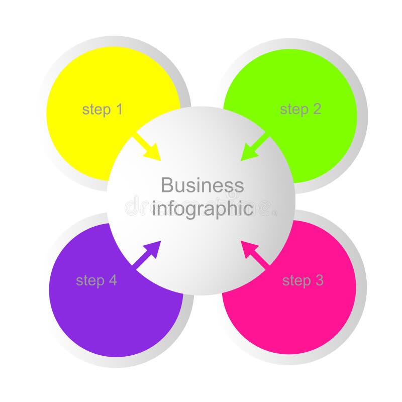 Chart Design for Business Presentations with Four Steps. Stock Vector ...