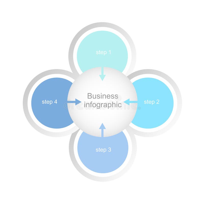 Chart Design for Business Presentations with Four Steps. Stock Vector ...