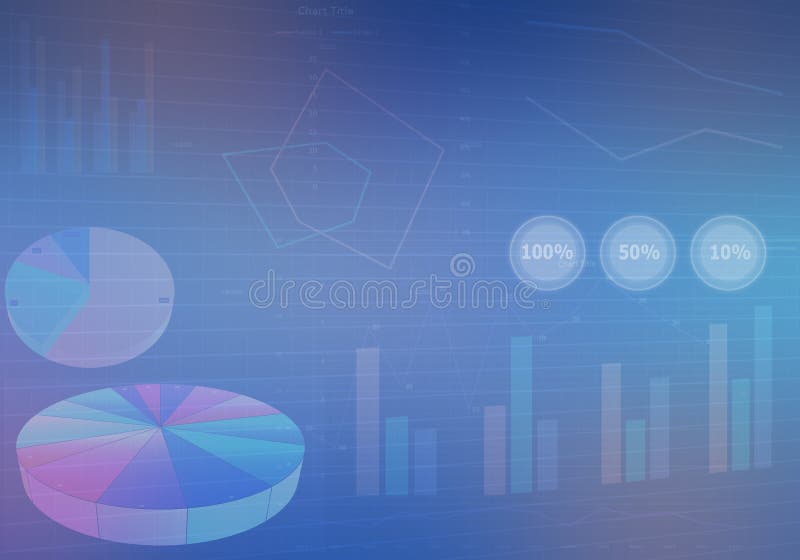 Chart Diagrams and Business with Financial Symbols Stock Illustration ...