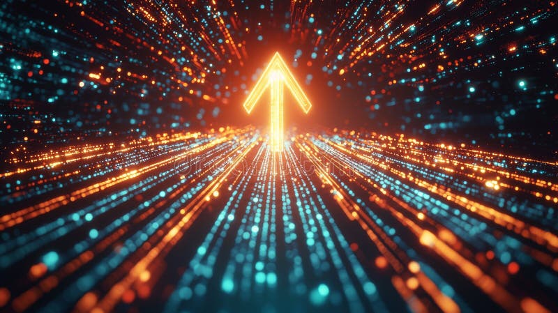 Chart of Digital Arrows Symbolizing Concepts of Futuristic ...